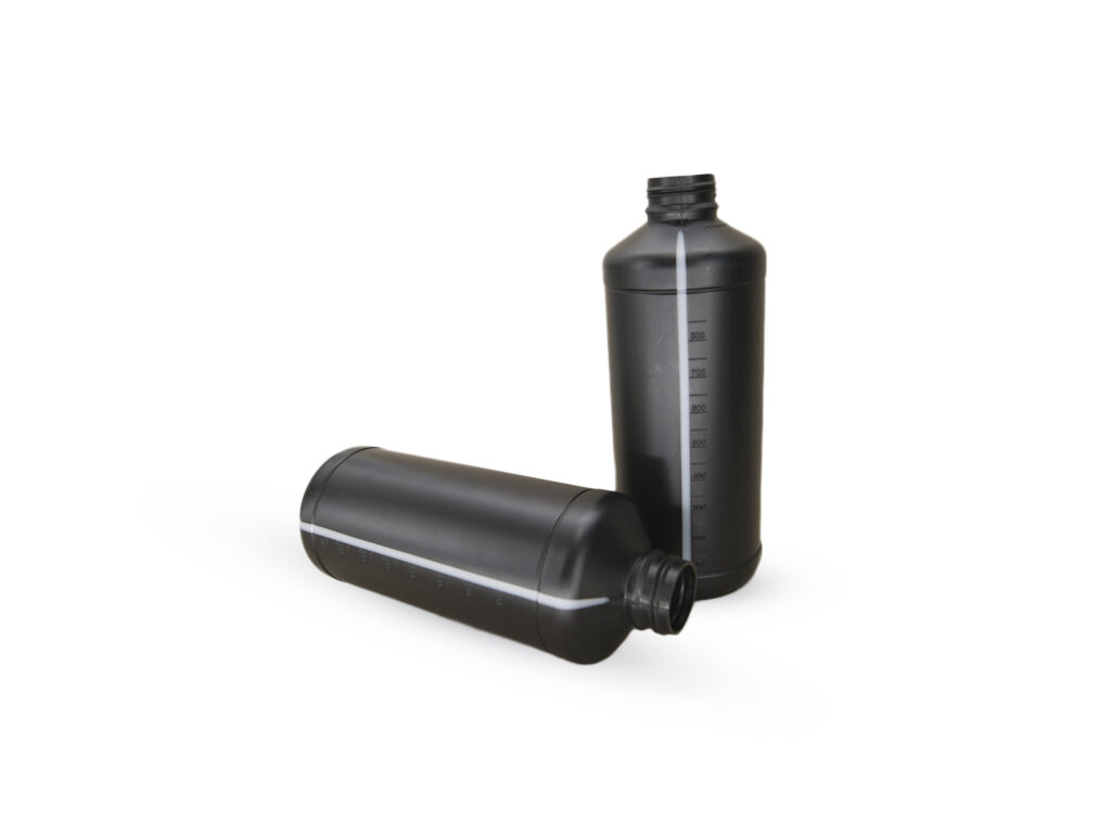 Bottles with window & graduation stripe